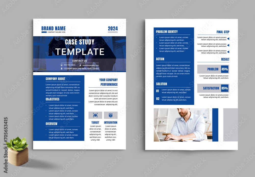New Case Study Design 2024 Stock Template | Adobe Stock