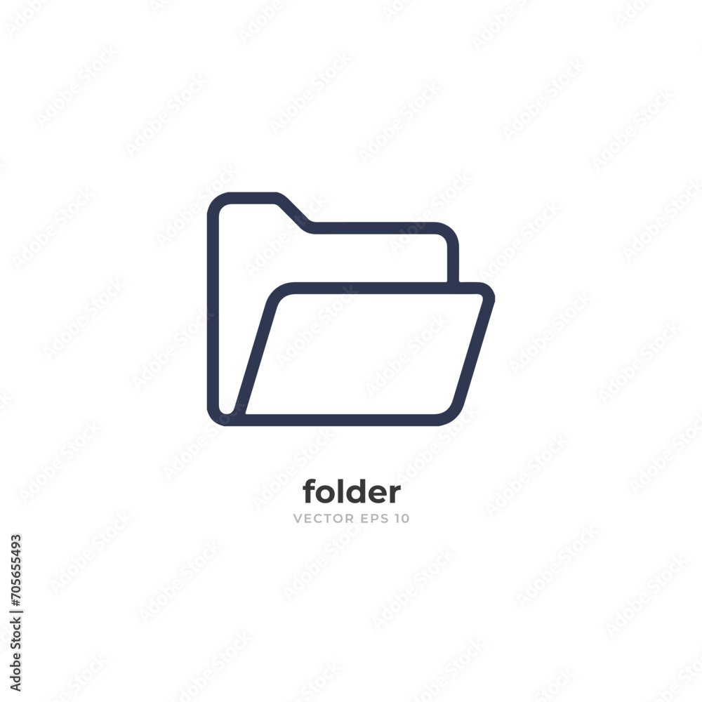 folder icon vector isolated on white background. folder illustration ...
