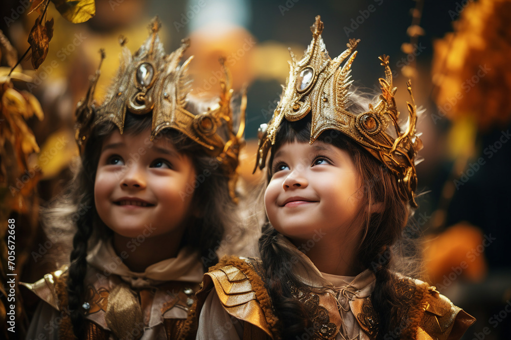 Generative AI technology picture kids on stage concept ready for ...