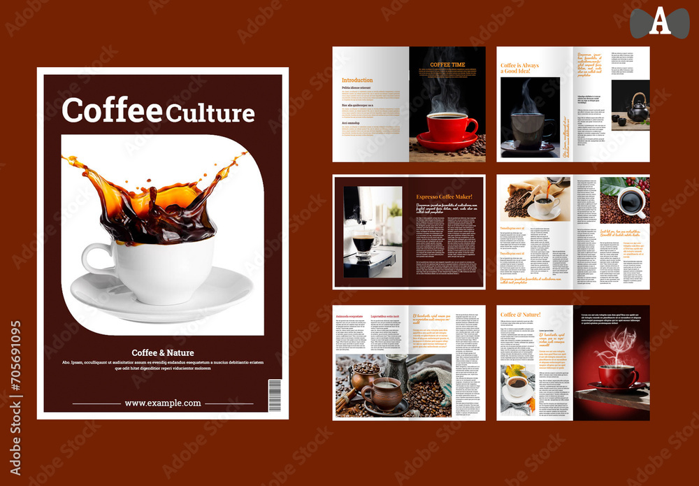 Coffee Culture Magazine Template Stock Template | Adobe Stock