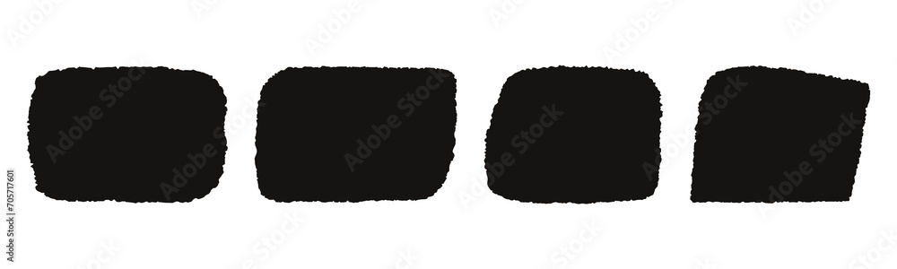 Collection of torn paper pieces. Black square frames with Irregular ...