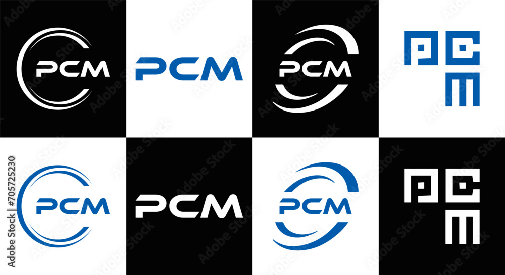 PCM logo. P C M design. White PCM letter. PCM, P C M letter logo design ...