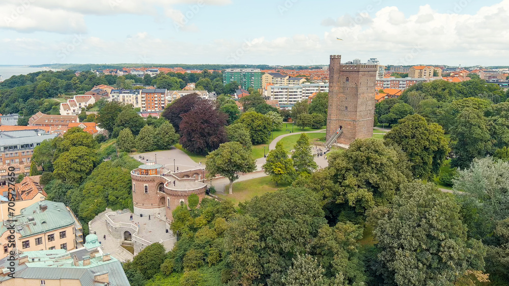 Helsingborg, Sweden - July 25, 2023: Karnan - Surviving 35-meter tower ...