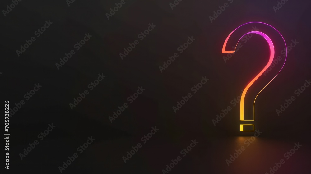 Neon Colors Handsketch design for questions and answers Stock ...
