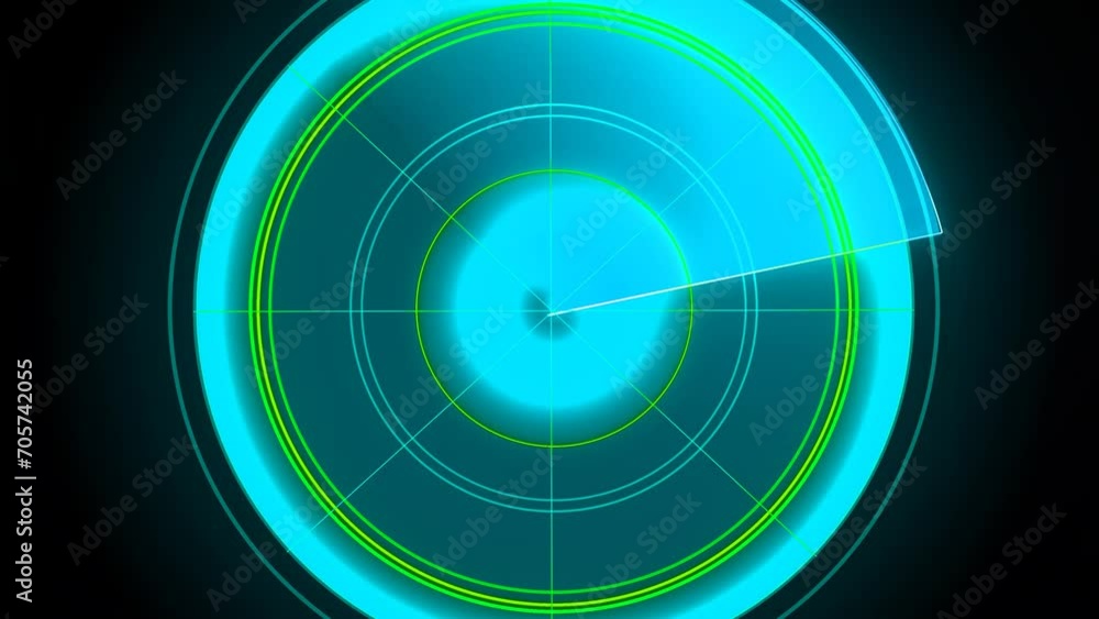 Radar scan Hud with holograph interface on isolated black background ...