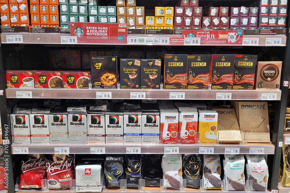 PENANG, MALAYSIA - 1 DEC 2023: Jaya grocery store in Penang displays a ...