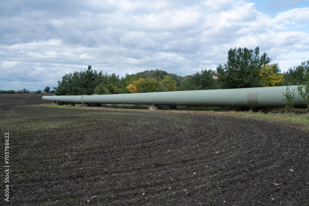 A colossal tube represents a thermal energy transfer infrastructure ...