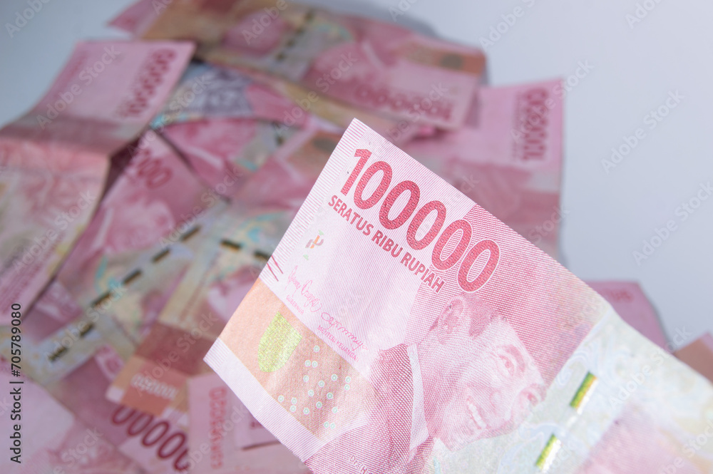 Indonesian rupiah banknotes series with the value of one hundred ...