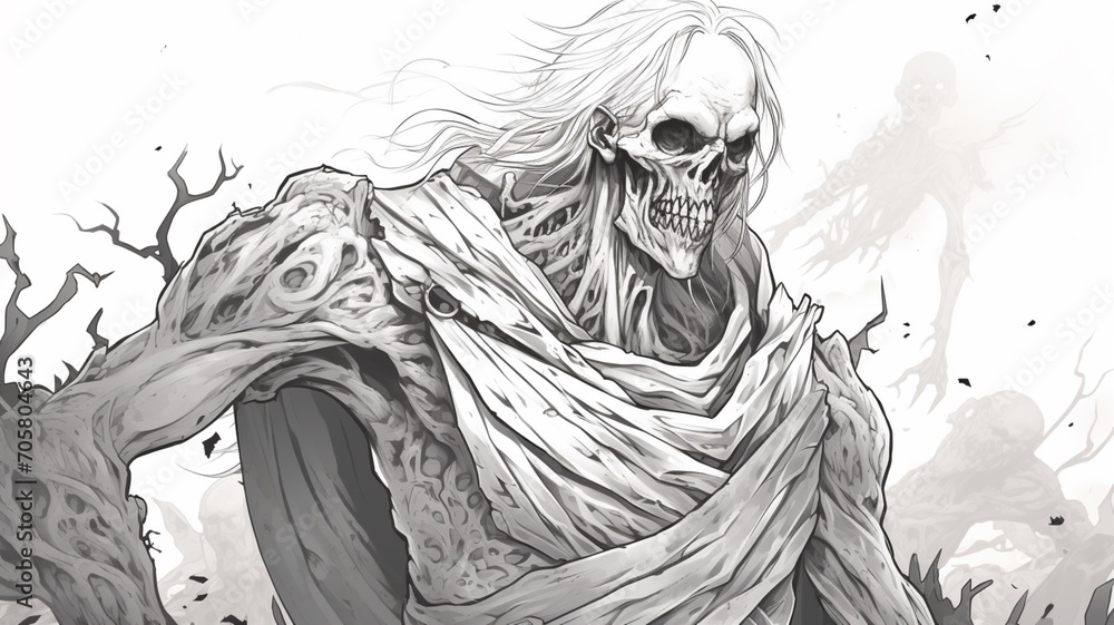 Zombie gen dark fantasy portfolio stock photos Ai generated art Stock ...