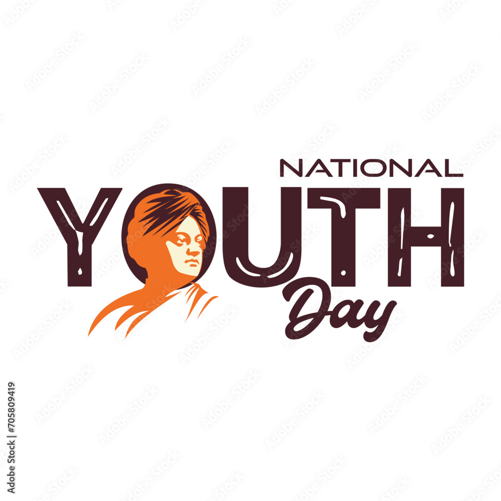 swami vivekananda outline drawing illustration and national youth day ...