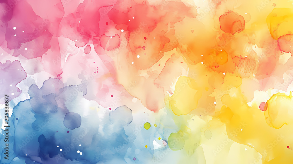 Abstract watercolor splash background with bright, summer-inspired ...