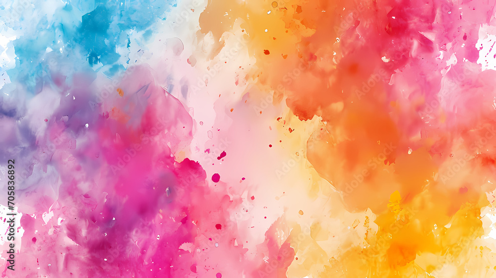 Abstract watercolor splash background with bright, summer-inspired ...