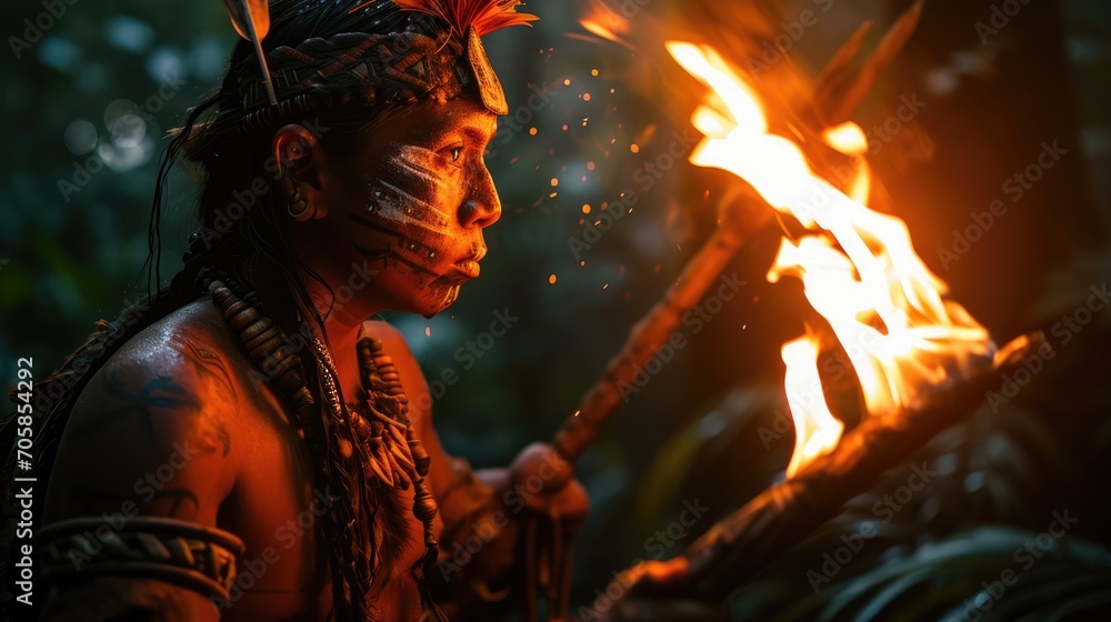 Jungle Inferno: Experience the primal power of nature's fire embodied ...