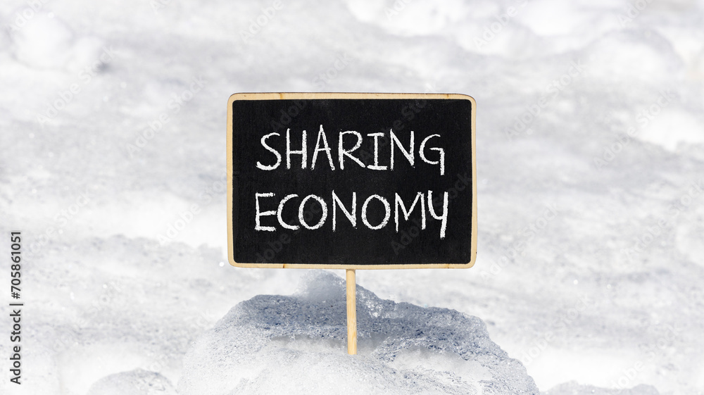 Sharing economy symbol. Concept words Sharing economy on beautiful ...
