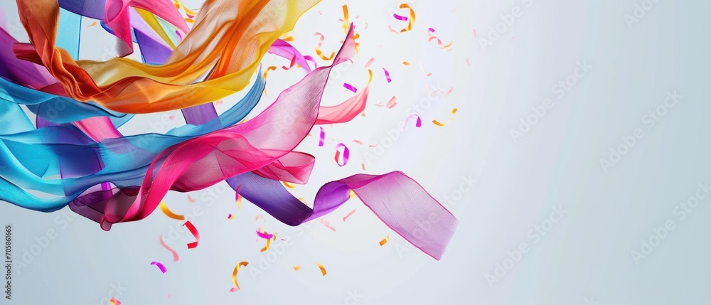 a colorful stream of streamers of streamers of streamers of streamers ...