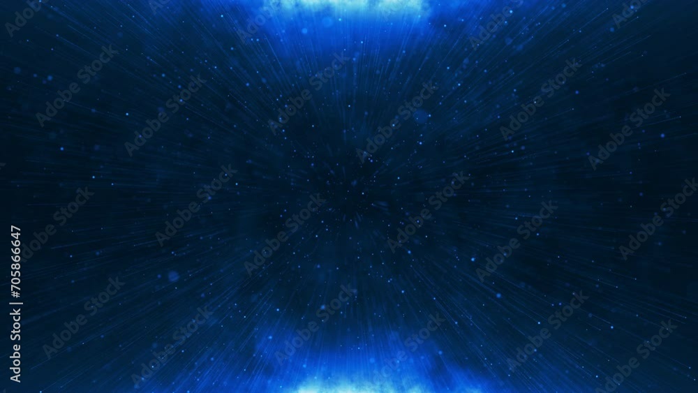 Vidéo Stock Abstract particle motion lines background with bright neon ...