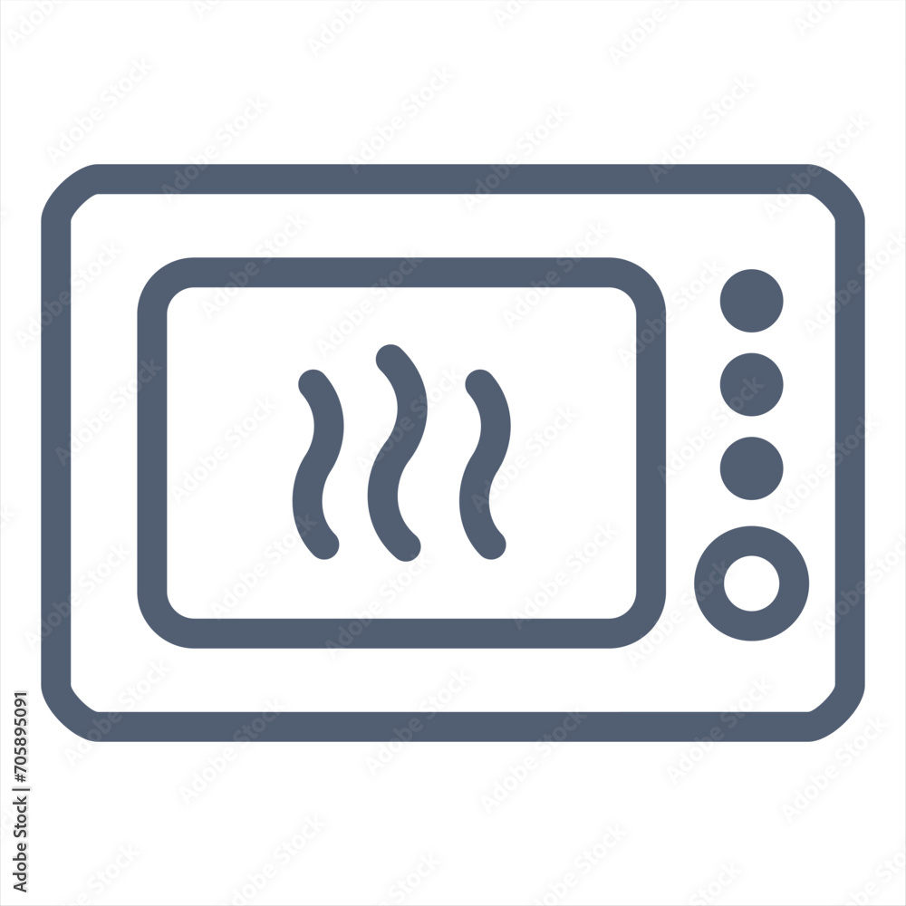 Microwave oven icon. Kitchen appliance icon. Simple microwave oven icon ...