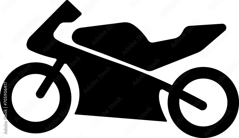 motorcycle and motorbike icon in flat isolated on transparent ...