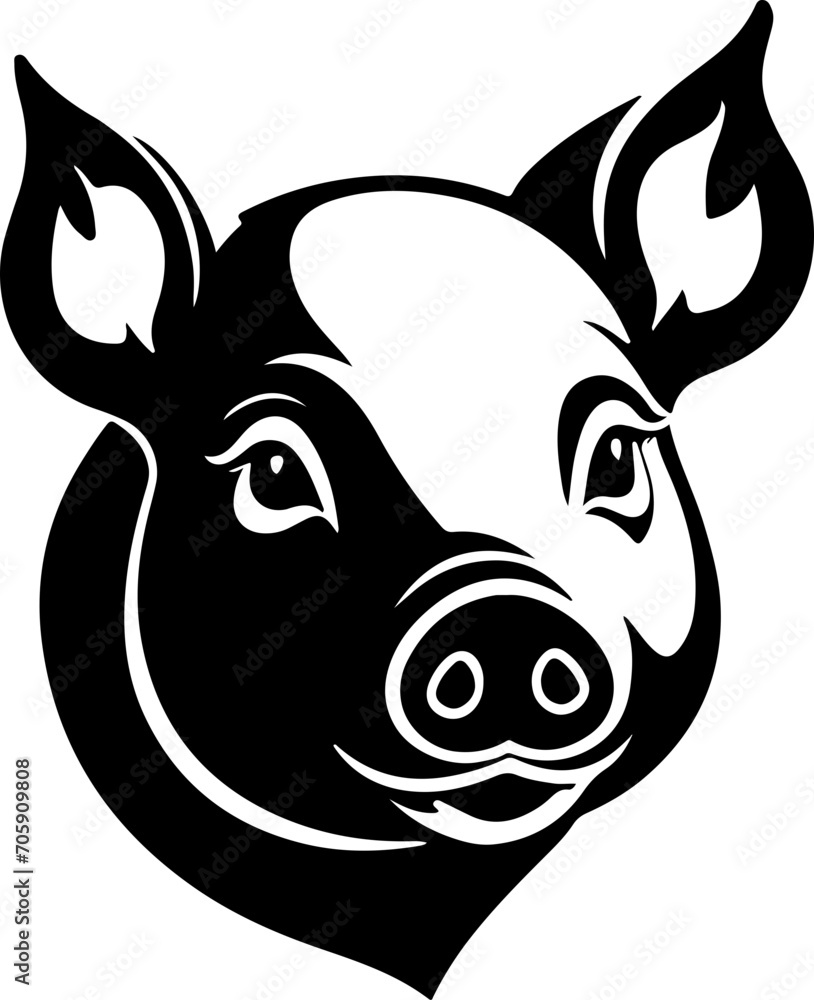 Stockvector Pig SVG bundle, Pig SVG, pig face SVG, pig head svg, pig ...