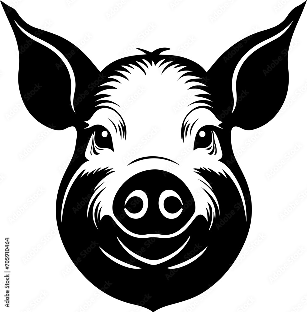 Vetor de Pig SVG bundle, Pig SVG, pig face SVG, pig head svg, pig ...