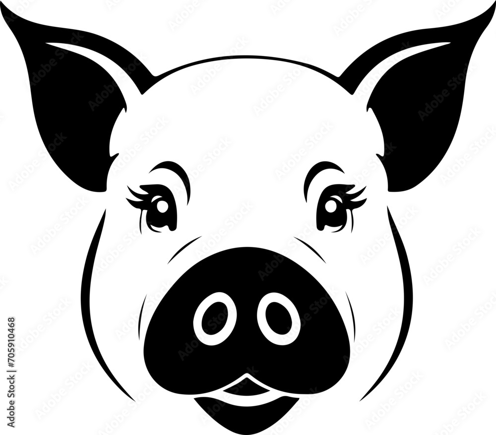 Vetor de Pig SVG bundle, Pig SVG, pig face SVG, pig head svg, pig ...
