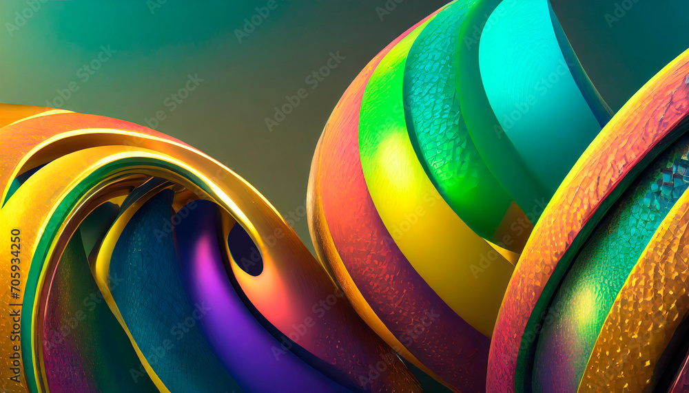 Colorful geometric shapes of various types, shapes and sizes with ...