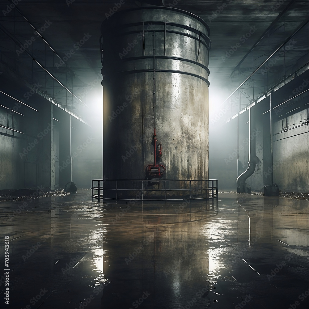 bauwerk, architektur, tank, wassertank, wasser, stahl, anlagen, dark ...