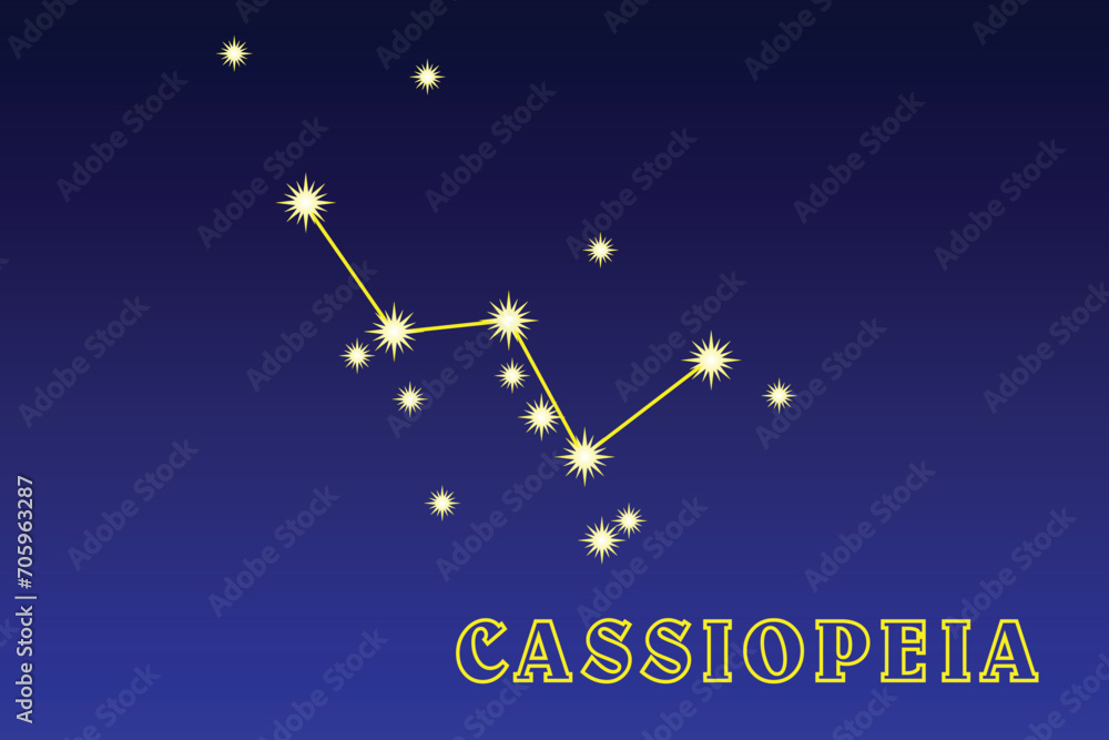 Constellation Cassiopeia Constellation Cassiopeia Constellation Of The Northern Hemisphere Of