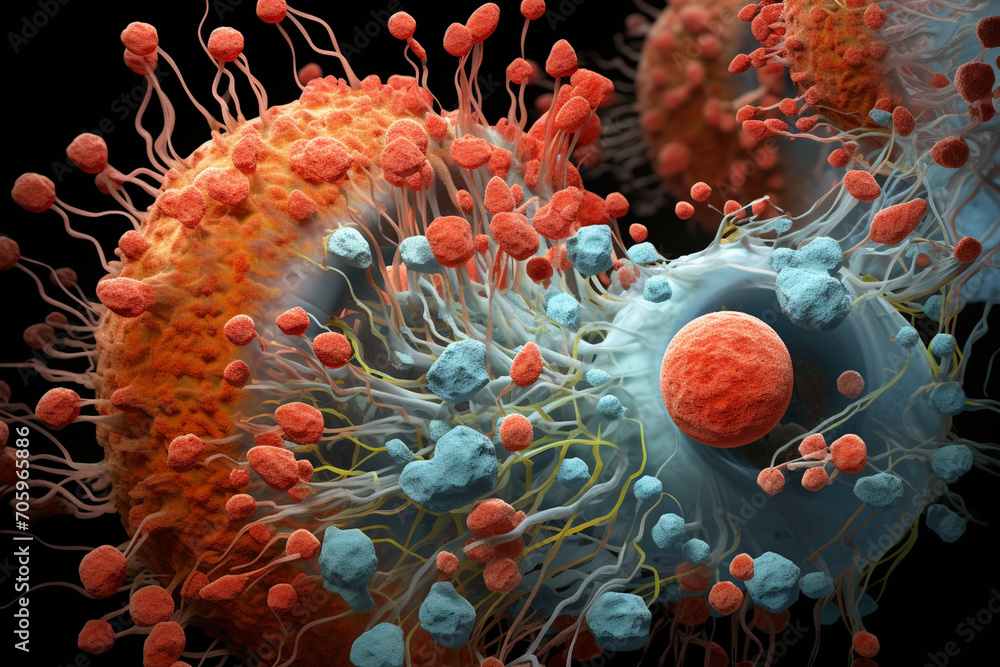 Photographing the assembly of ribosomes within a cell, illustrating ...
