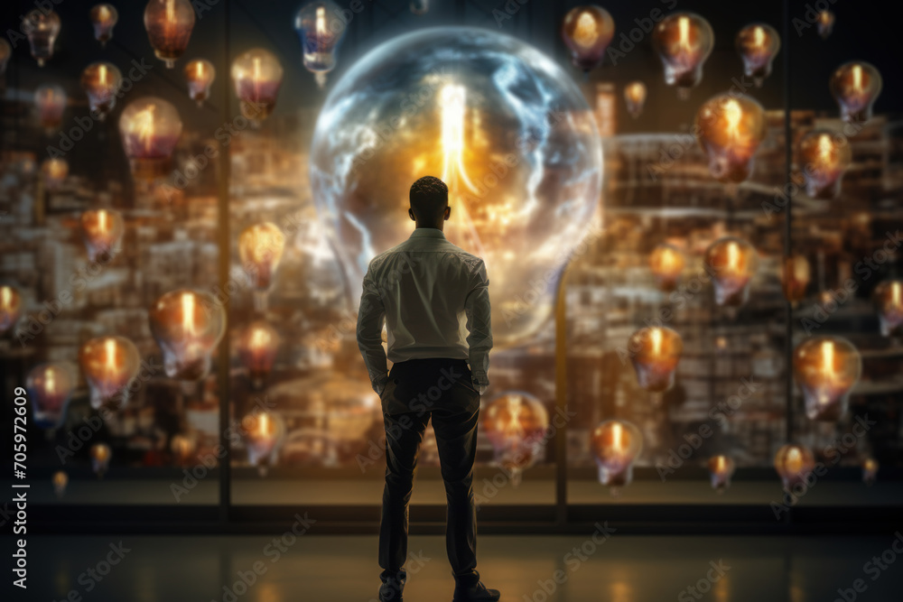 An entrepreneur pitching a business idea with enthusiasm, capturing the ...