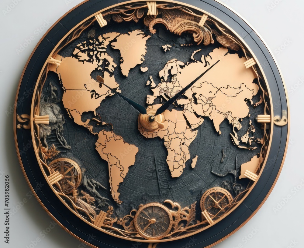 Foto de Travel back in time with an AI-generated vintage world map that ...