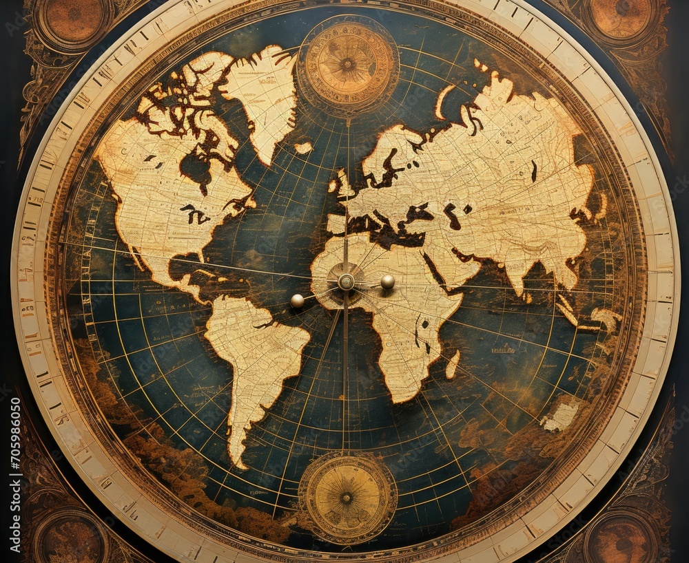 Travel back in time with an AI-generated vintage world map that ...
