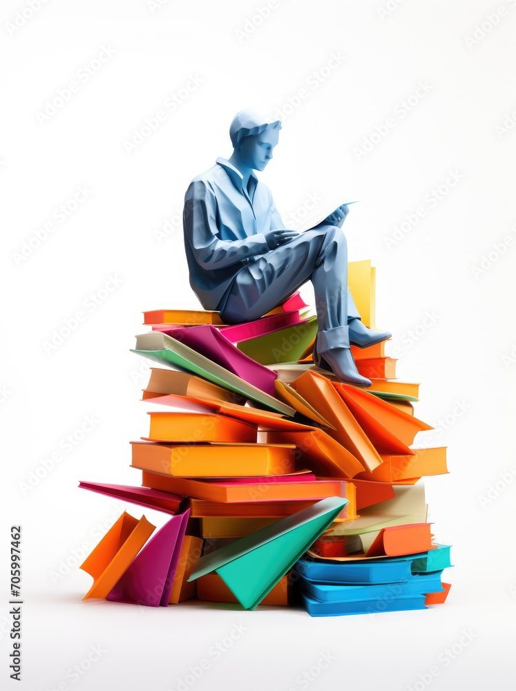 Immersing in narratives: a 3d animated character reading a book ...