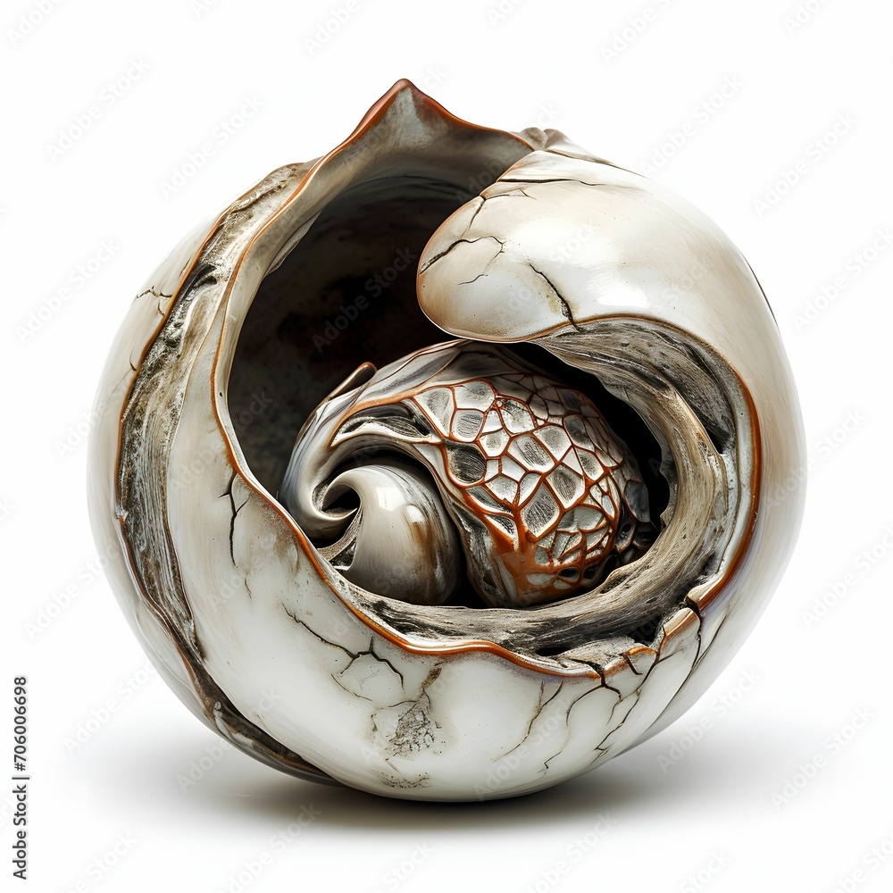 Exotic balut, a unique Filipino delicacy, isolated on a clean white ...