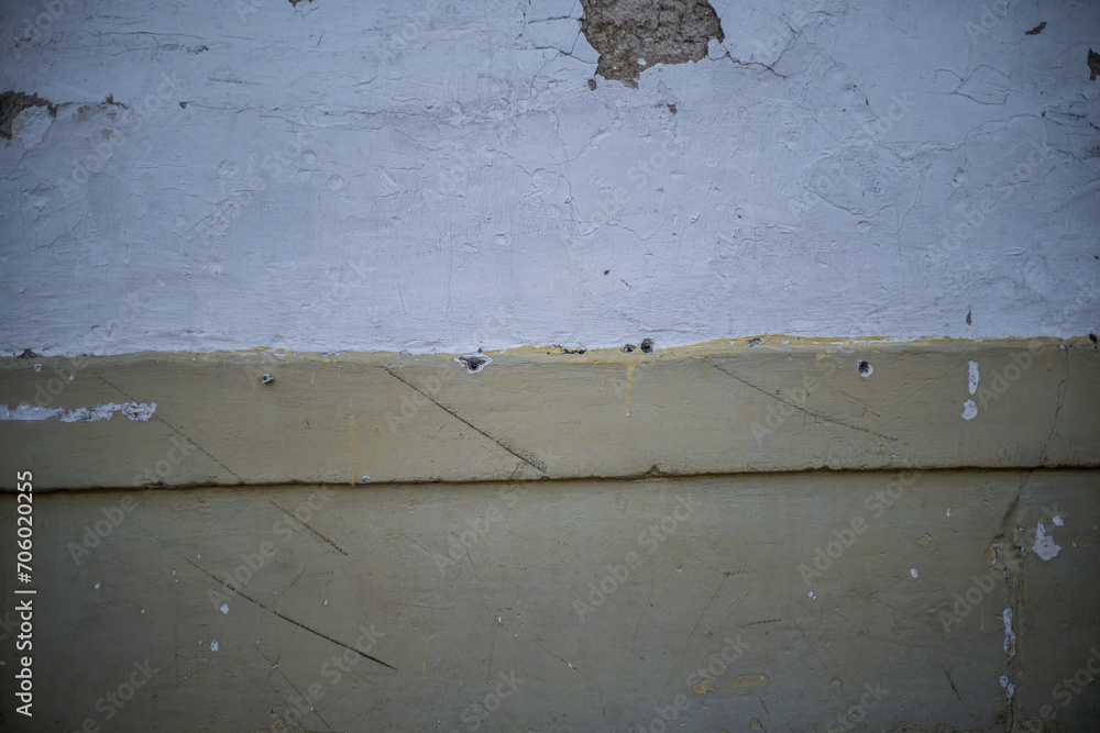pared rugosa con dos tonos de colores y detalles de imperfecciones y ...