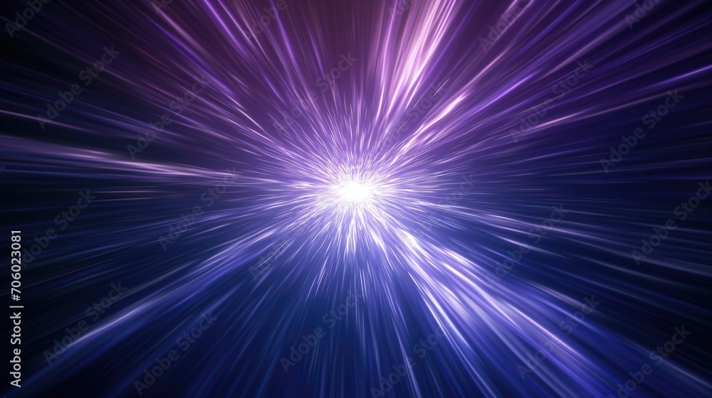 Purple space warp effect background. Speed of light in galaxy ...