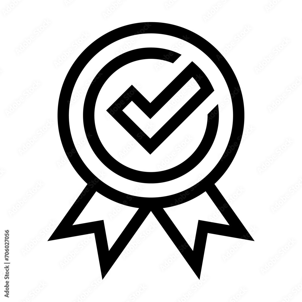 Icono de condecoración. Distinción, reconocimiento por méritos y logros ...