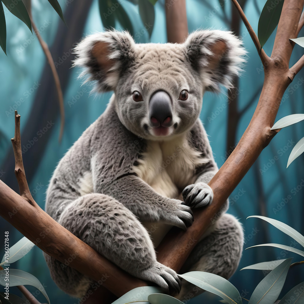 Tribal Energy - Koalas in Eucalyptus Trees with Primal Tribal Motifs in ...