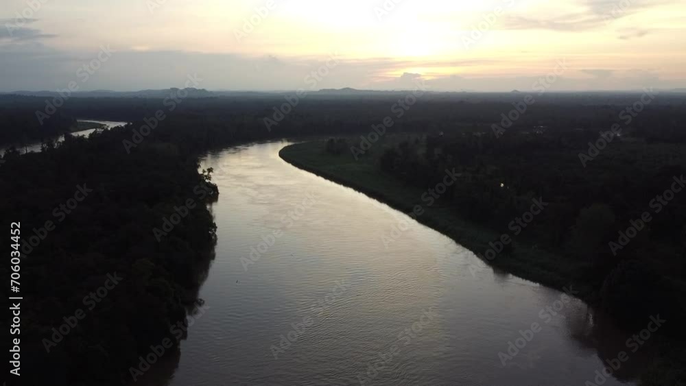 Vidéo Stock The Kinabatangan river is one of the best and most easily ...