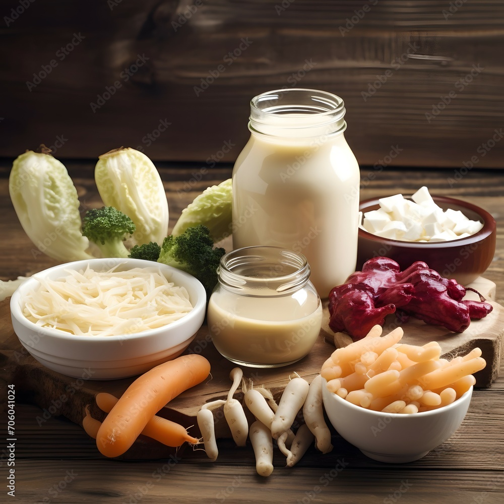 Probiotics, Various probiotic bacteria such as Lactobacillus ...