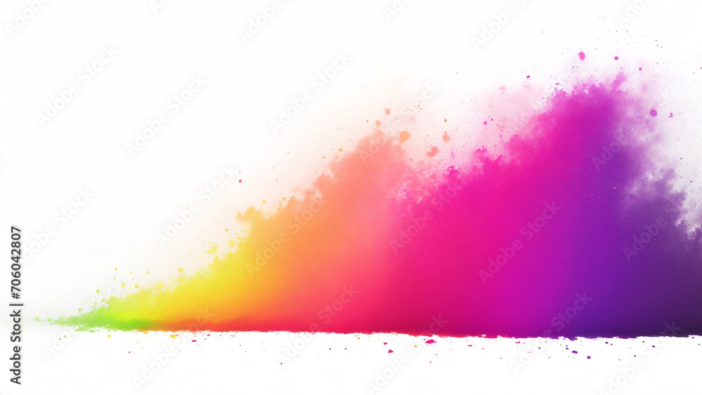 abstract colorful background with rainbow, colorful rainbow holi paint ...