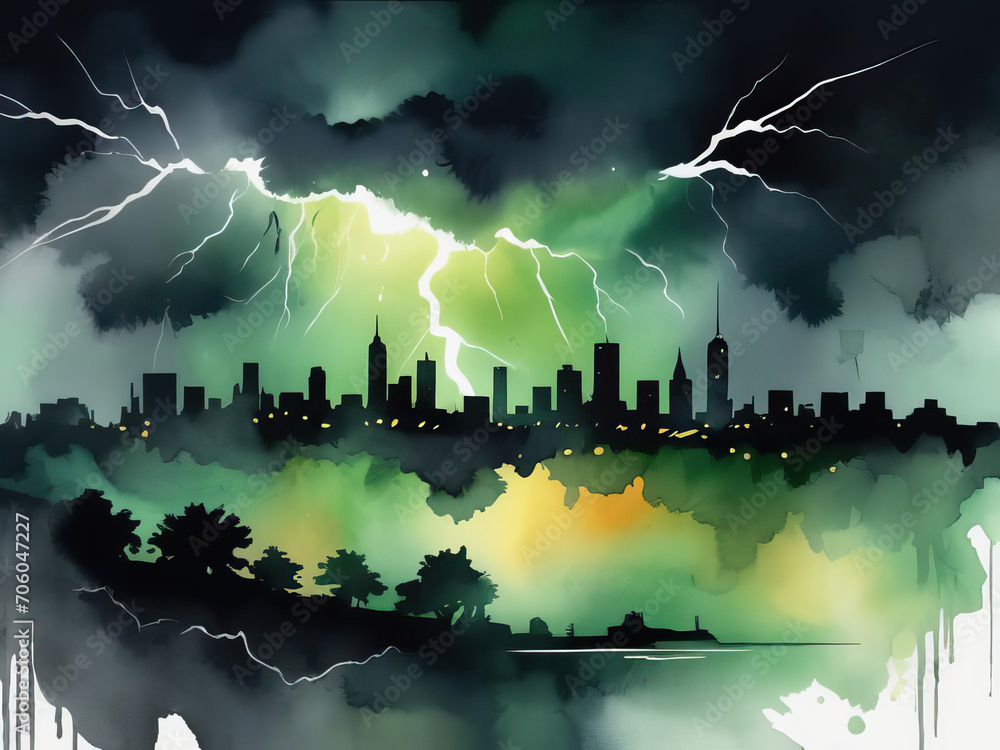 Spectacular Lightning Storm - Illuminating the Night Sky with Whimsical ...