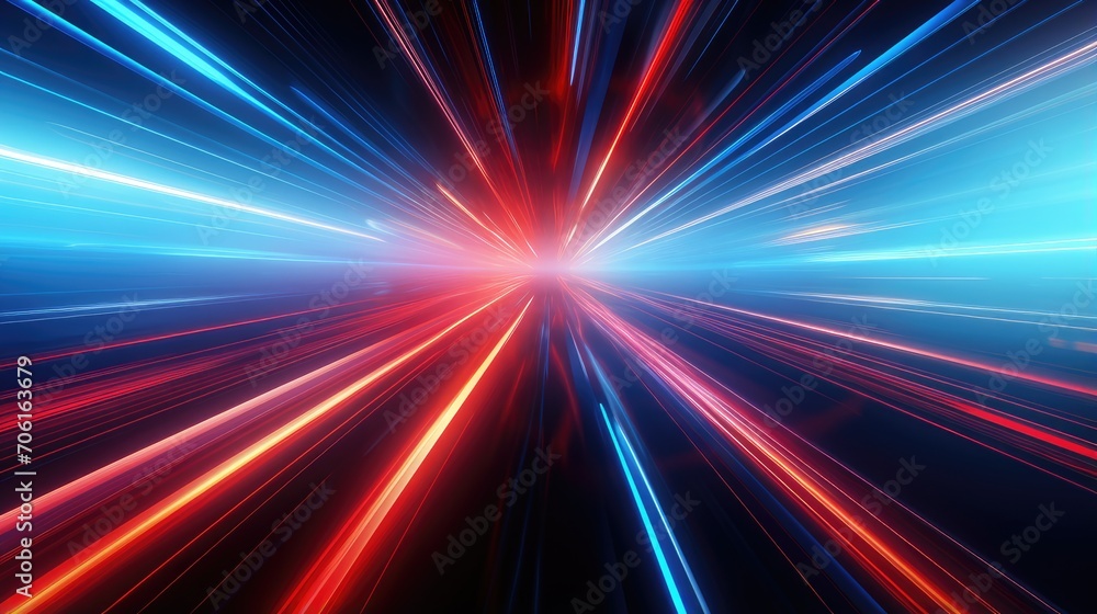 hyper velocity light streaks - dynamic motion blur effect with bright ...