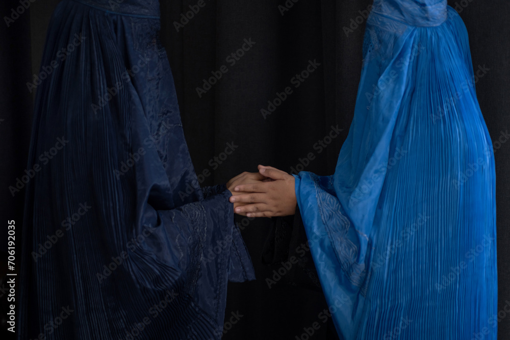 Muslim woman in Burka or Burqa, tradition cloths in Afghanistan and ...