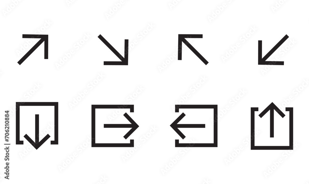new neon black Arrow icons set. with whit backg Beautiful arrow vector ...
