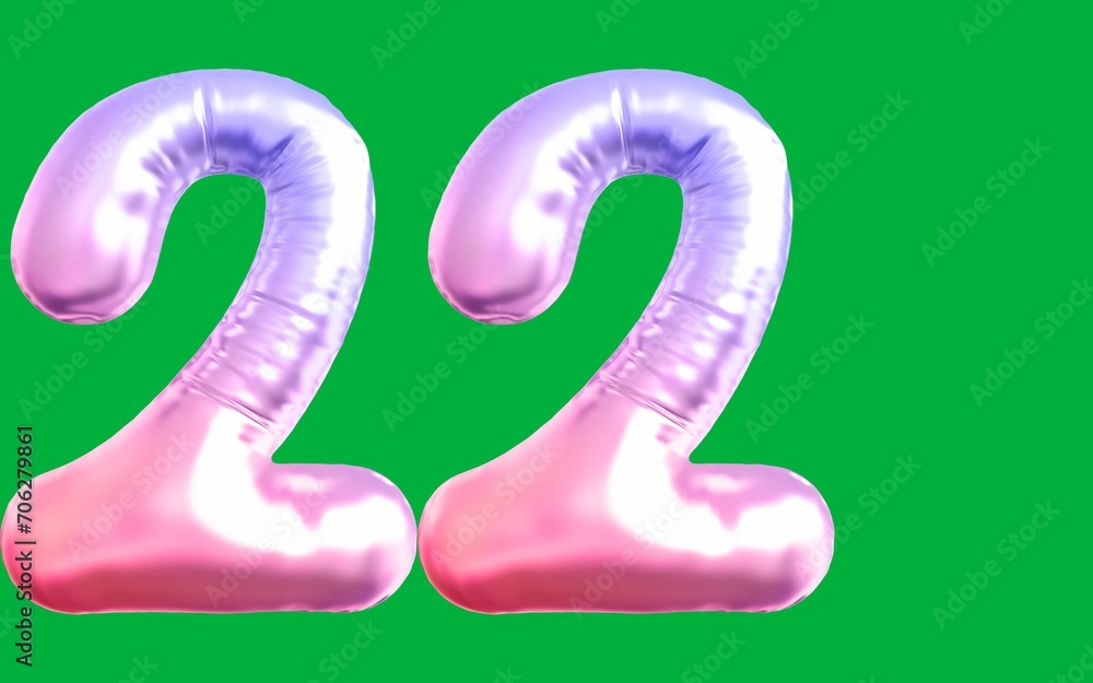 Text art of number 22 with best font of text, Number illustration with ...