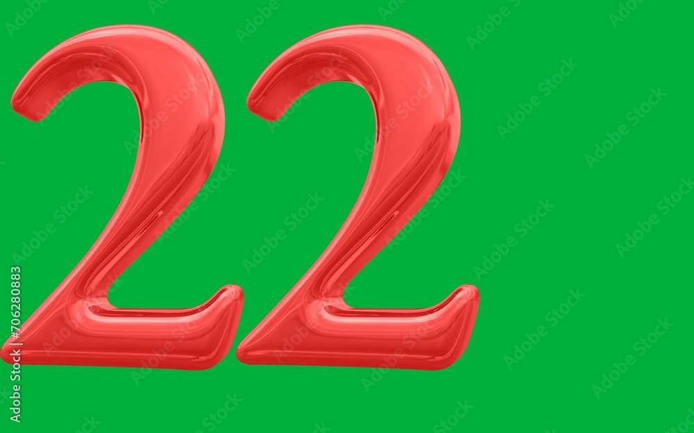 Text art of number 22 with best font of text, Number illustration with ...