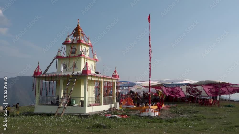 June 28th 2023 Uttarakhand, India. A Decorated Hindu temple dedicated ...