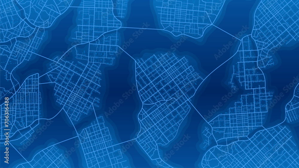 Abstract navigation plan of urban area. Generic city map with signs of ...