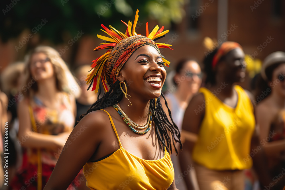 An image of a vibrant multicultural festival celebrating the richness ...
